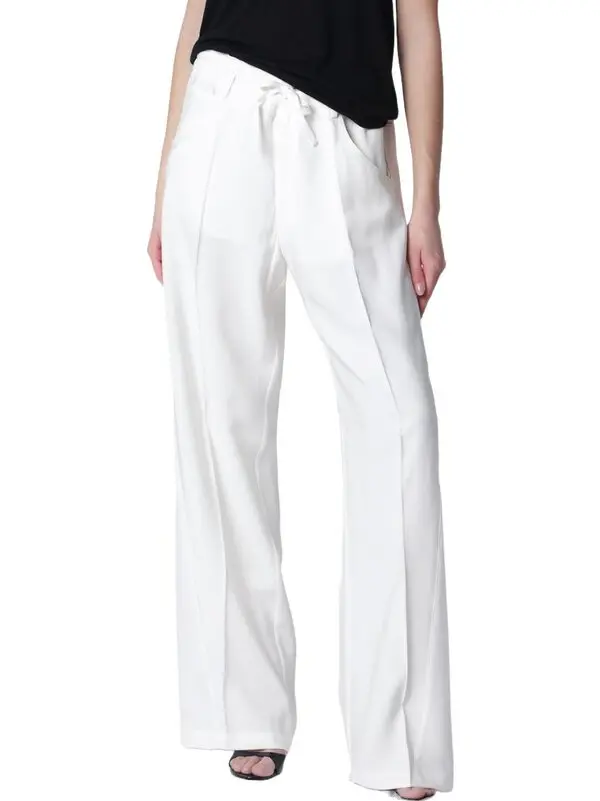 DARKPARK Wide Leg Pants With Drawstring Waist - White