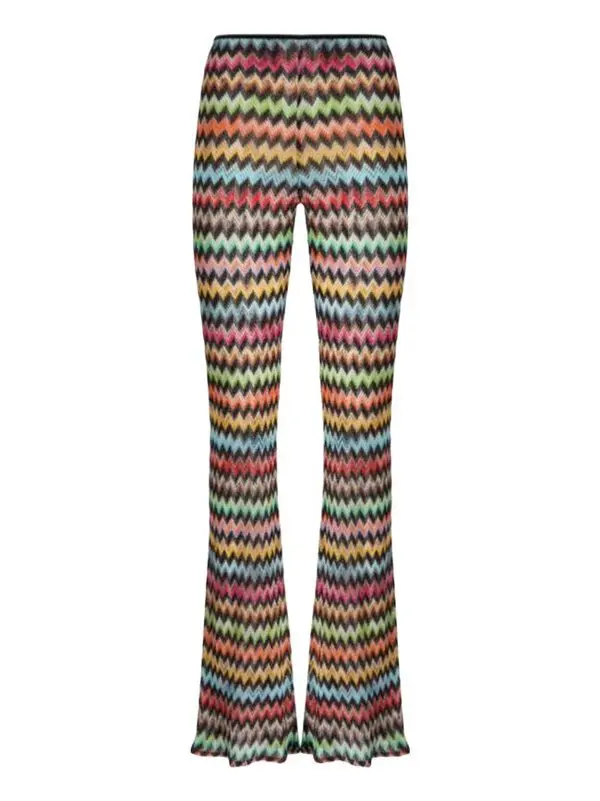 Missoni Chevron Pattern Flared Trousers - Multicolor