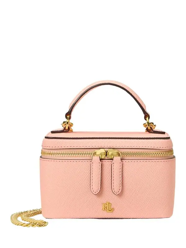 Ralph Lauren Zippered Shoulder Bag - Nude