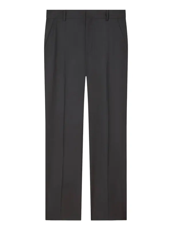 Kenzo Straight Tailored Virgin Wool Pants - Black