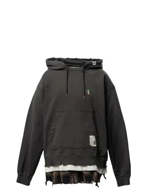 Mihara Yasuhiro Triple Layered Hoodie - Black