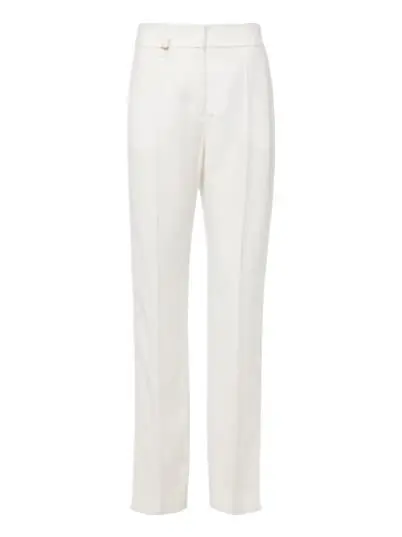 Jacquemus Tibau High-rise Canvas Slim Pants - White