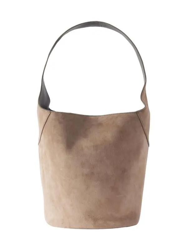 Brunello Cucinelli Suede Shoulder Bag - Brown