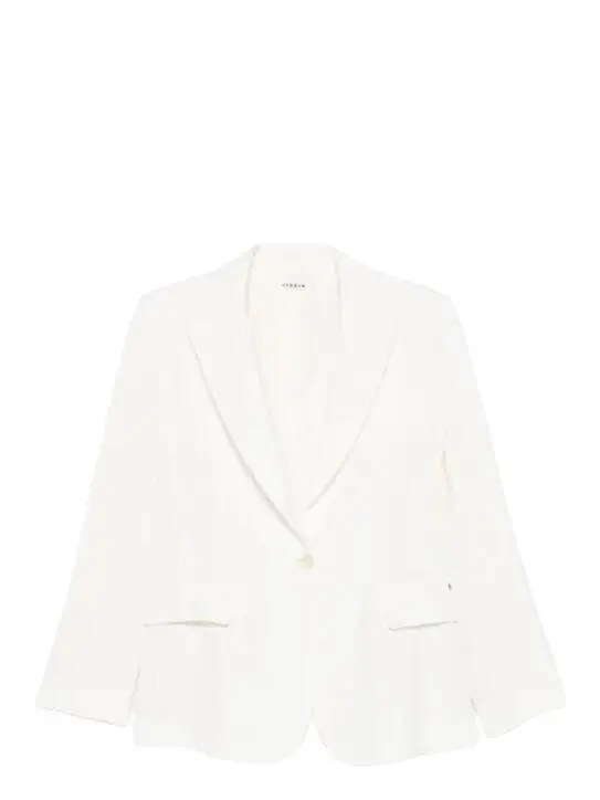 P.a.r.o.s.h Notched Lapel Single-breasted Blazer - White