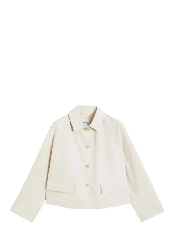 Aspesi Single-breasted Casual Jacket - White