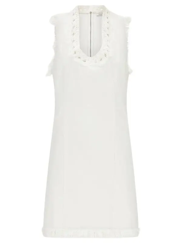 FERRAGAMO Short Denim Dress - Mascarpone