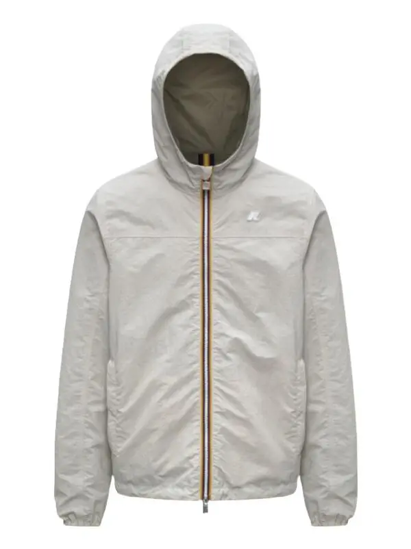 K-WAY Jake Cotton Reversible Hooded Jacket - Beige Light Green