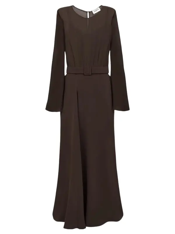 P.a.r.o.s.h Long Sleeve Dress With Slit Detail - Black