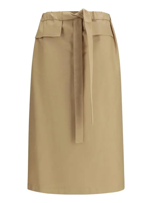 Fabiana Filippi Belted Midi Skirt - Nude