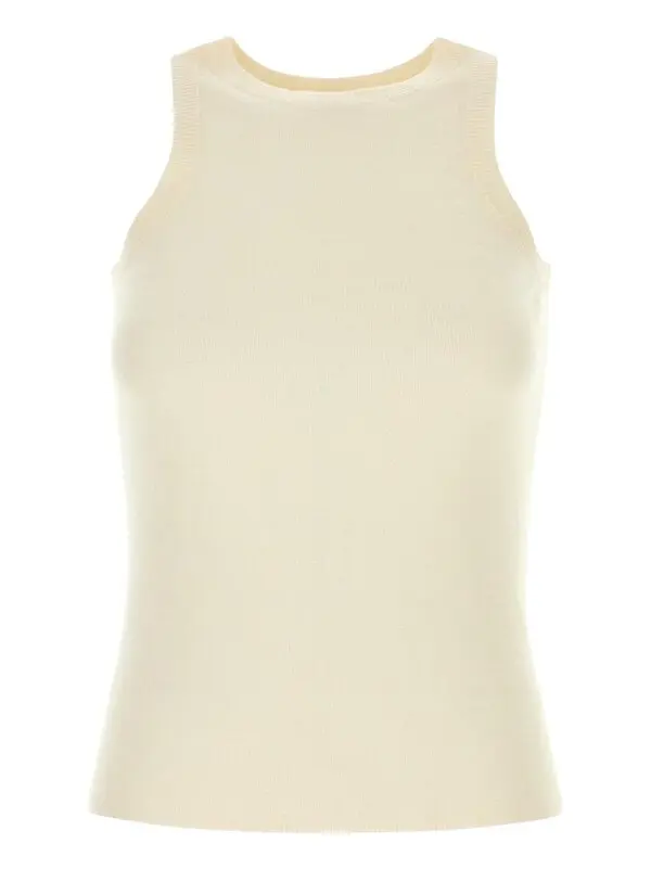 Co Name Ribbed Knit Tank Top - Nude