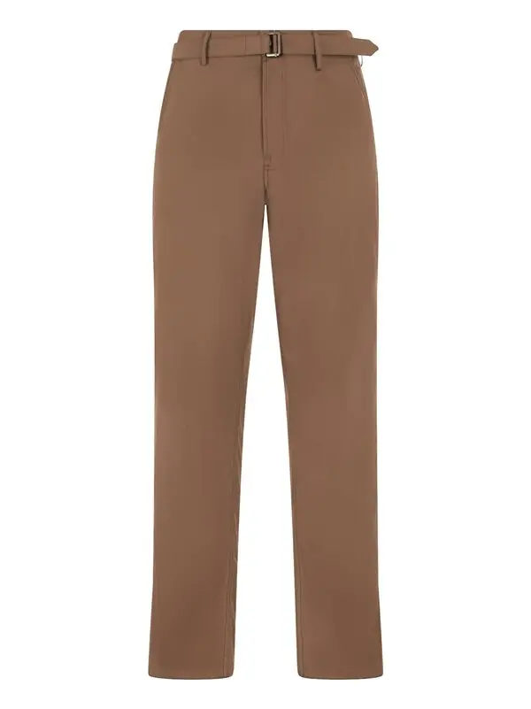 Canali Straight-leg Belted Pants - Brown