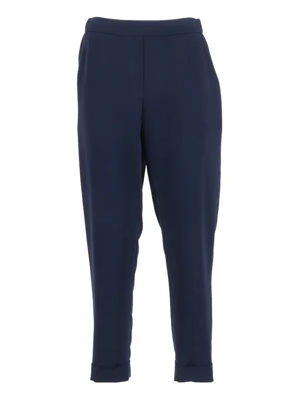 P.a.r.o.s.h Straight Leg Trousers - Dark Blue