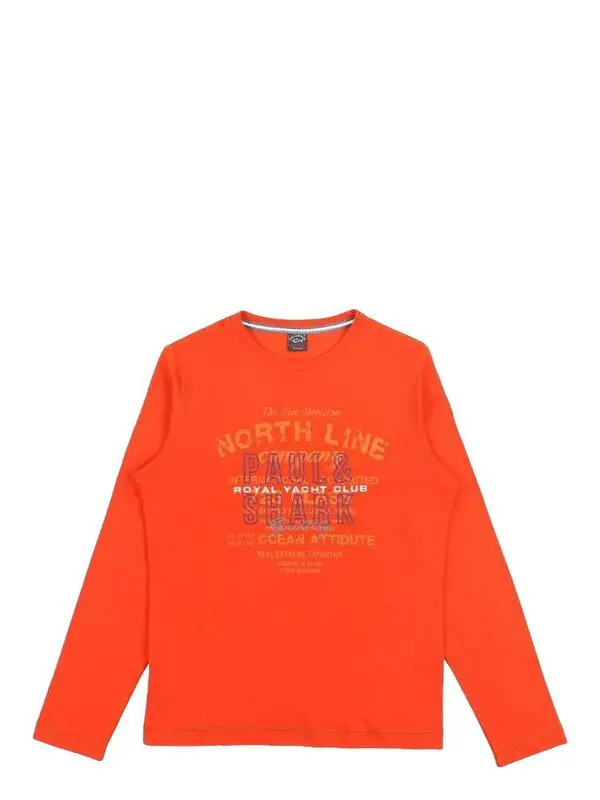 PAUL  SHARK Logo Printed Long-sleeved T-shirt - Red