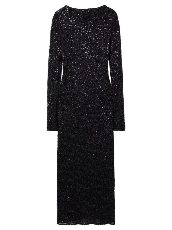 Proenza Schouler Marlowe Beaded Knit Dress - Black
