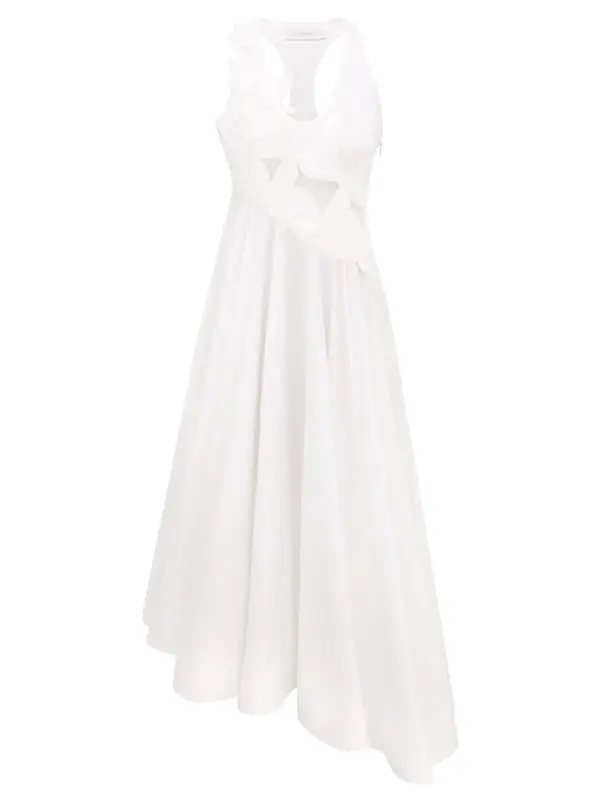 Zimmermann Appliquéd Sleeveless Midi Dress - Ivory