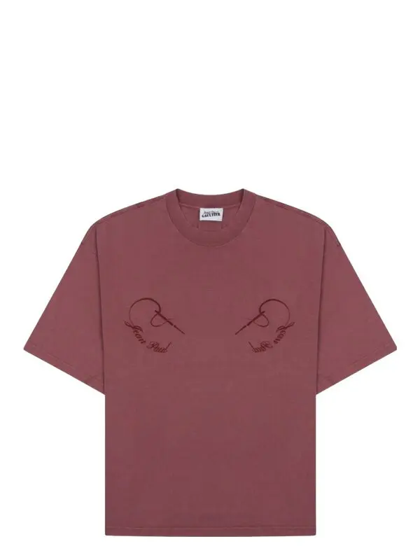 JEAN PAUL GAULTIER Needle Logo Oversized T-shirt - Red