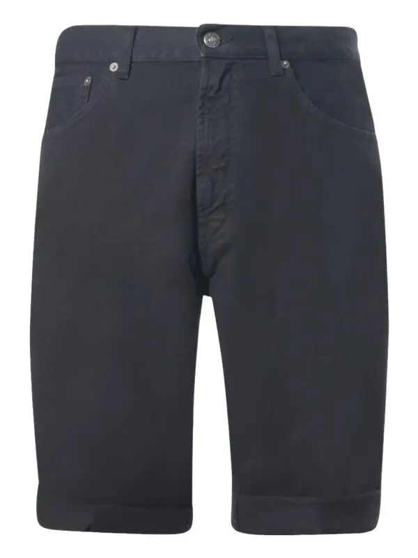 DONDUP Cuffed Five-pocket Shorts - Black