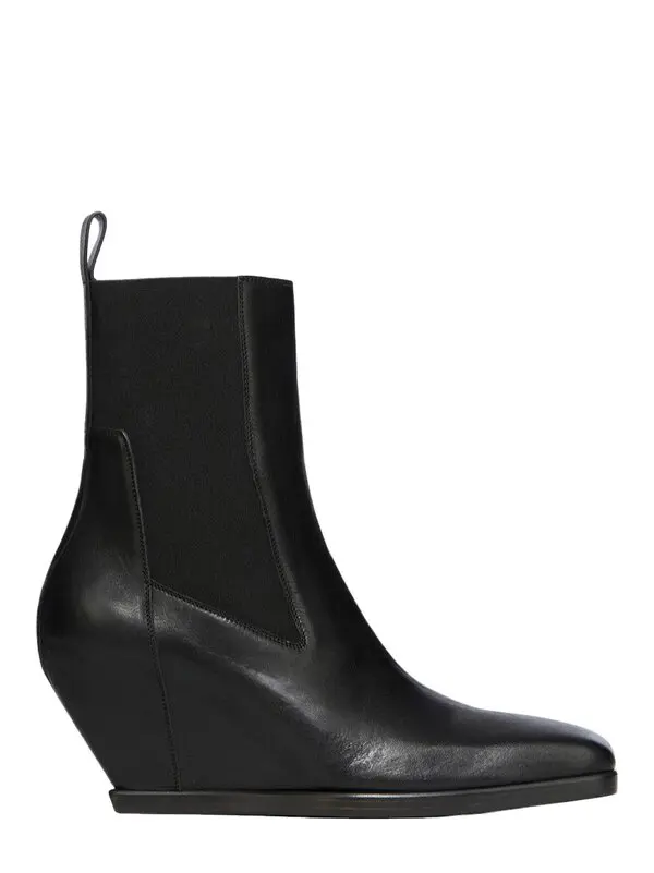 Rick Owens Chelsea Boots With Pull Tab - Black