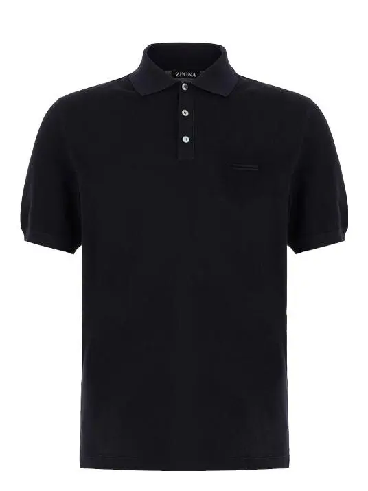 Zegna Short-sleeved Polo Shirt - Black