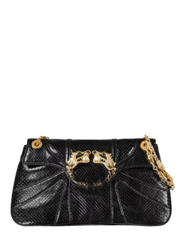 Gucci Python Evening Shoulder Bag - Black