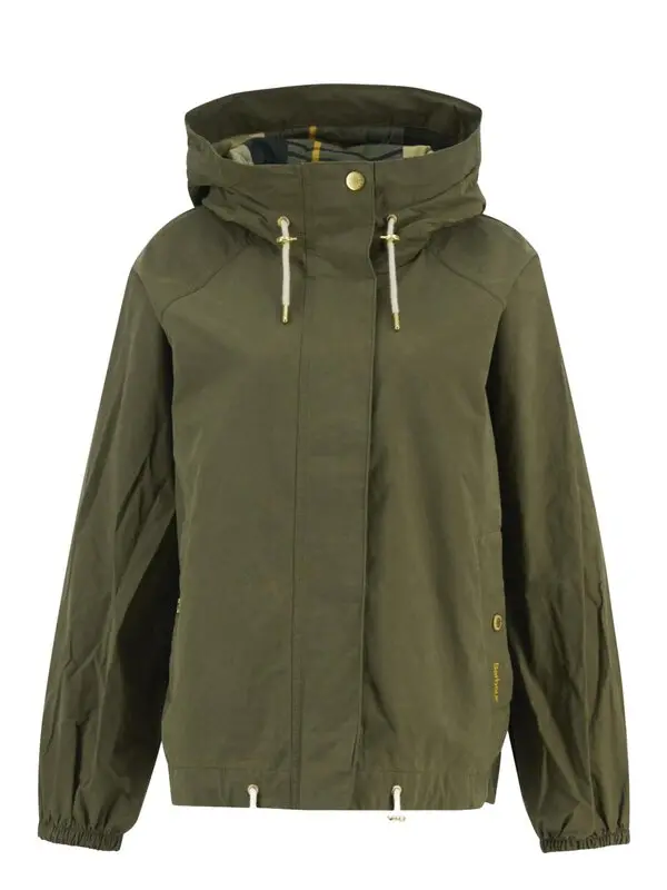 Barbour Hooded A-line Rain Jacket With Adjustable Brim - Ancient Green