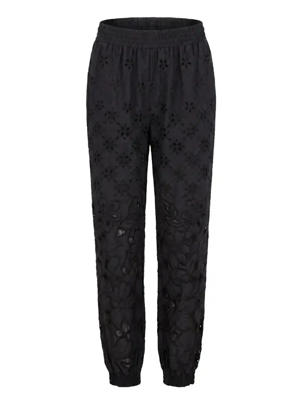 Ermanno Scervino Embroidered Trousers - Black