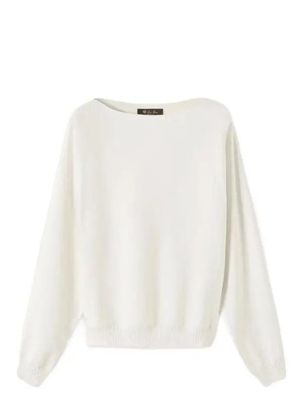 Loro Piana Siena Crew Neck Jumper - White
