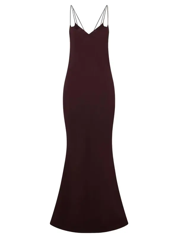 TOM FORD Maroon Satin Gown - Black