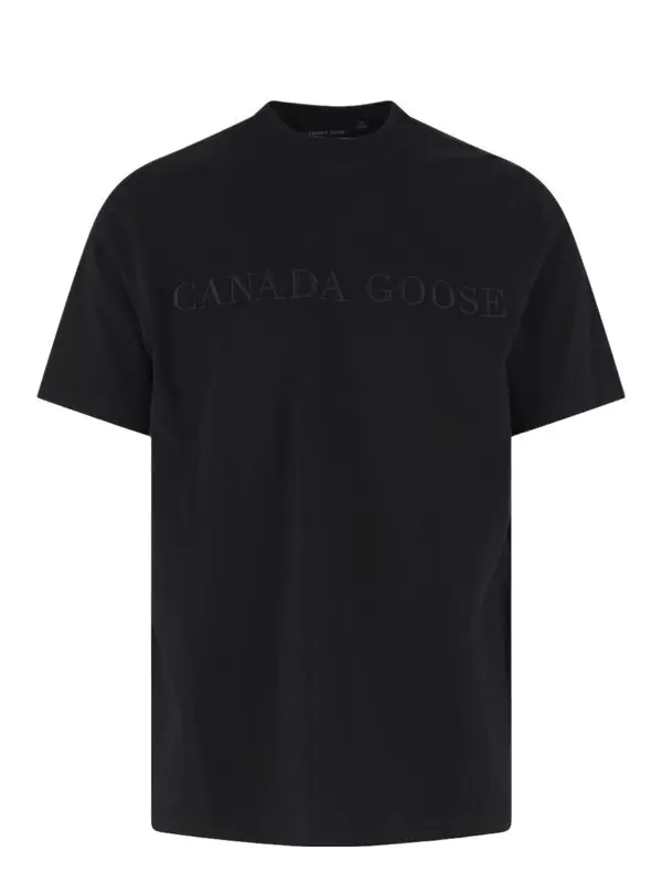 Canada Goose Embroidered Logo Cotton T-shirt - Black