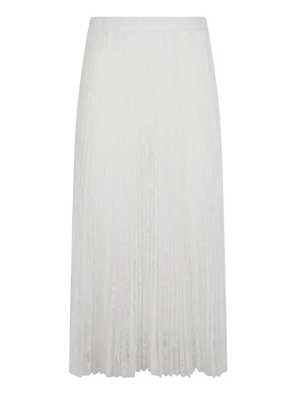 Ermanno Scervino Pleated Lace Maxi Skirt - No