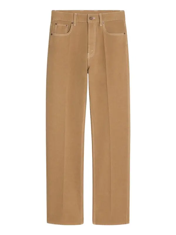 Celine Boyfriend Jeans In Cotton Denim - Brown