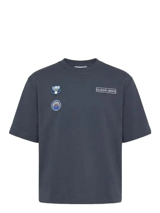 MARINE SERRE Scout Patches Crew-neck T-shirt - Black