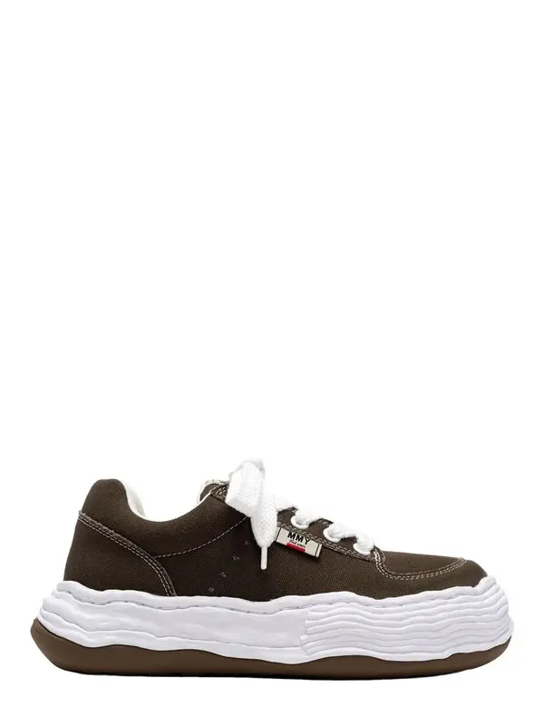 Mihara Yasuhiro Oliver Logo Patch Sneakers - Khaki