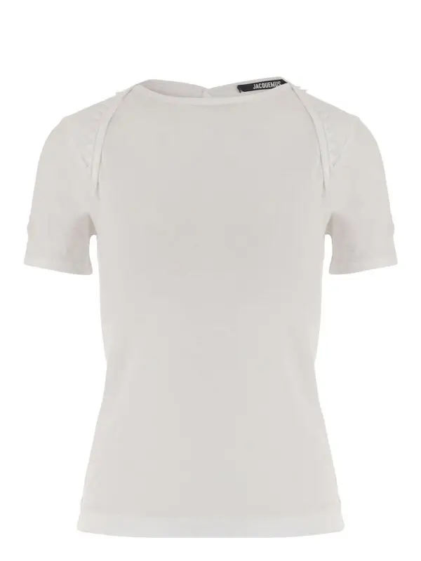 Jacquemus Embellished Short-sleeve Top - White