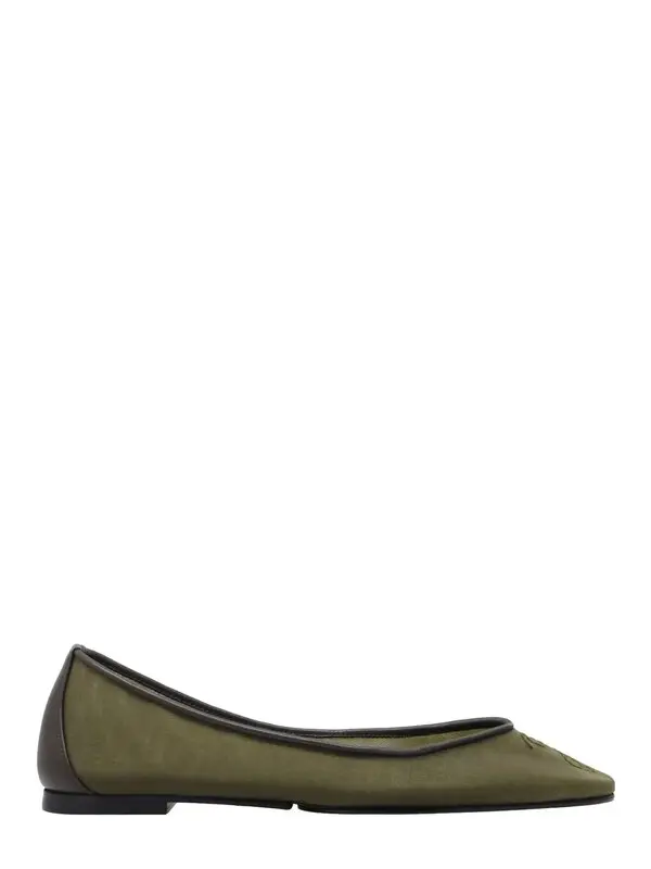 Jacquemus Pointed Slip-on Ballet Flats - Khaki