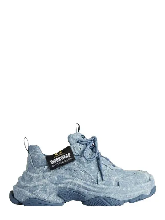 Balenciaga Triple S Lace-up Sneakers - Blue