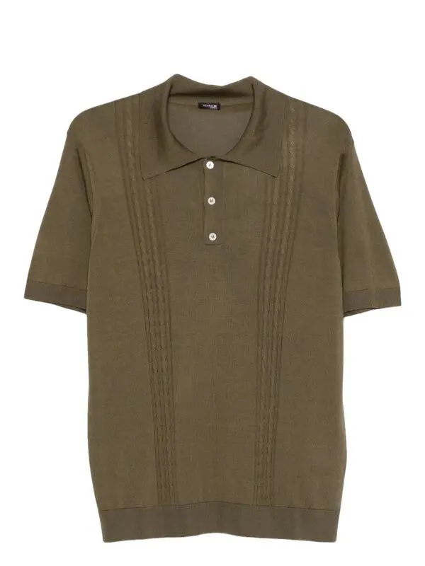 Kiton Buttoned Polo Shirt - Brown