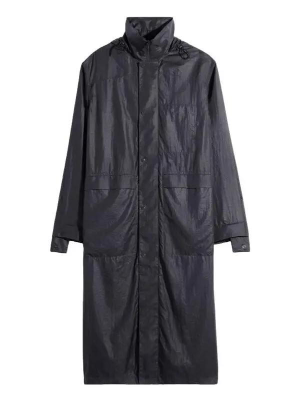 LEMAIRE Hooded Raincoat - Gray-black