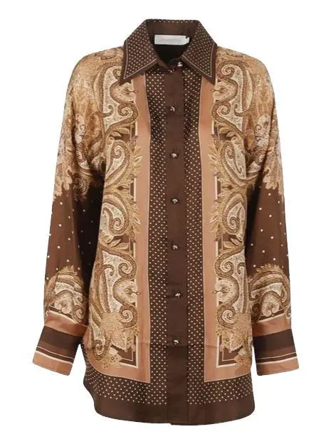 Zimmermann Luna Relaxed Shirt - Brown