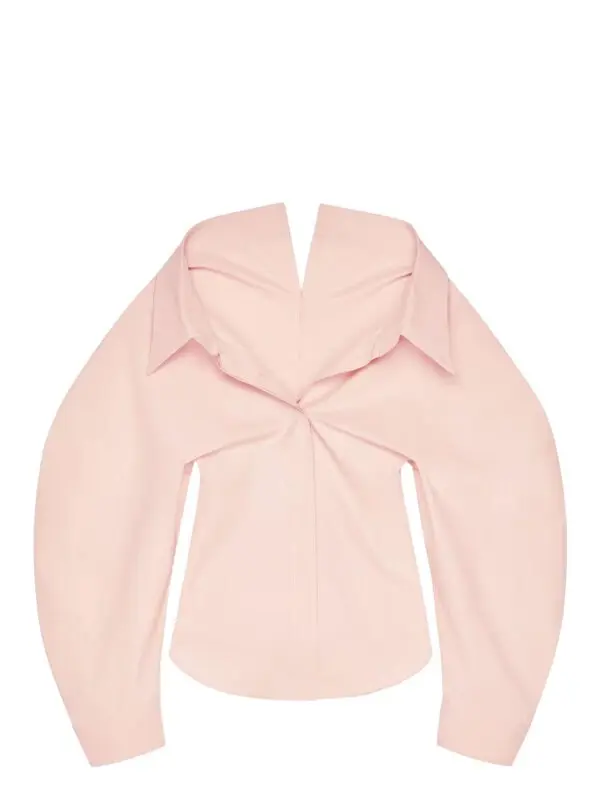 Givenchy Puff-sleeve Collared Shirt - Nude
