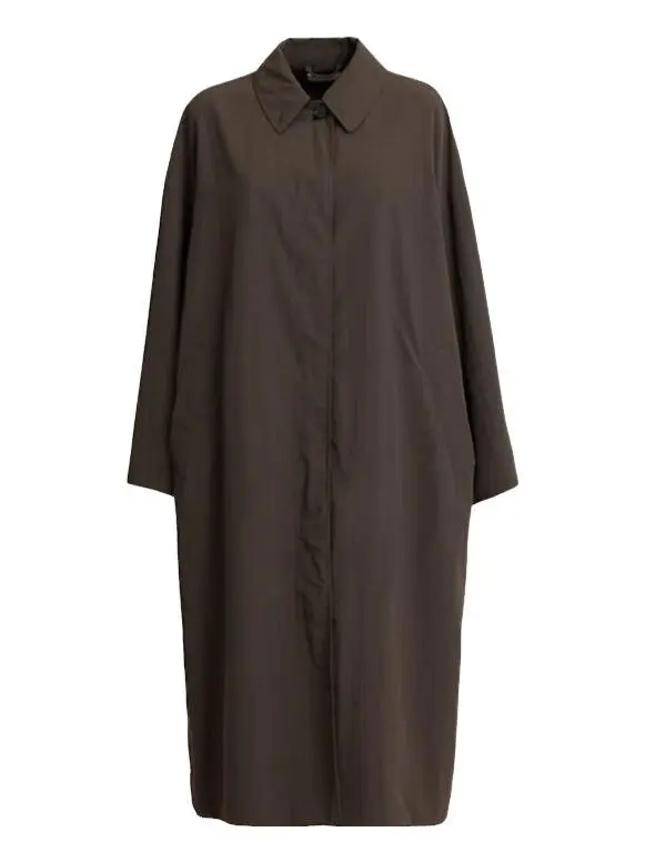 THE ROW Nylon Long Coat - Black