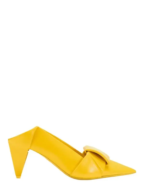 Loewe Pointed-toe Pumps In Lambskin - Yellow
