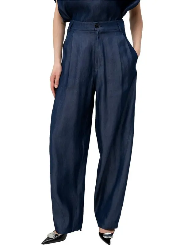 DARKPARK Low Waist Wide Leg Pants - Blue