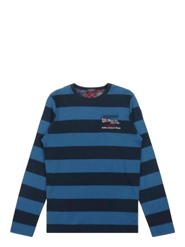 PAUL  SHARK Striped Logo Long-sleeved T-shirt - Blue