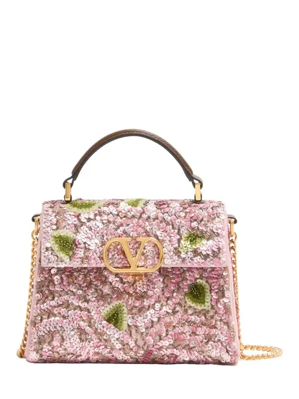 Valentino Garavani Mini Vsling Embroidered Handbag - Pink