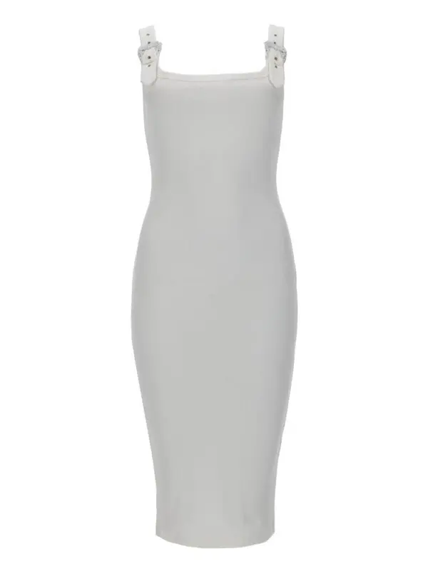 Versace Buckled Strap Bodycon Dress - Gray