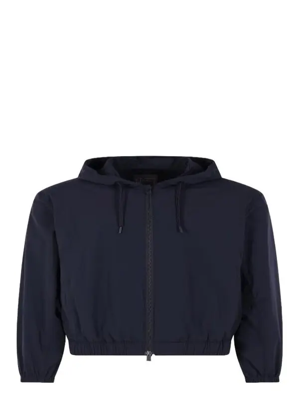 Herno Hooded Zip Coat - Black