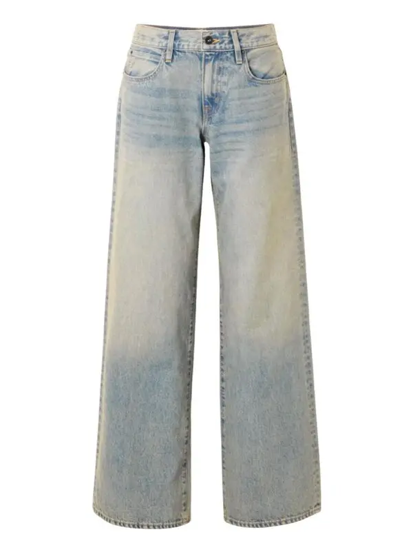 SLVRLAKE Mica Low-rise Wide-leg Jeans - Light Denim Blue