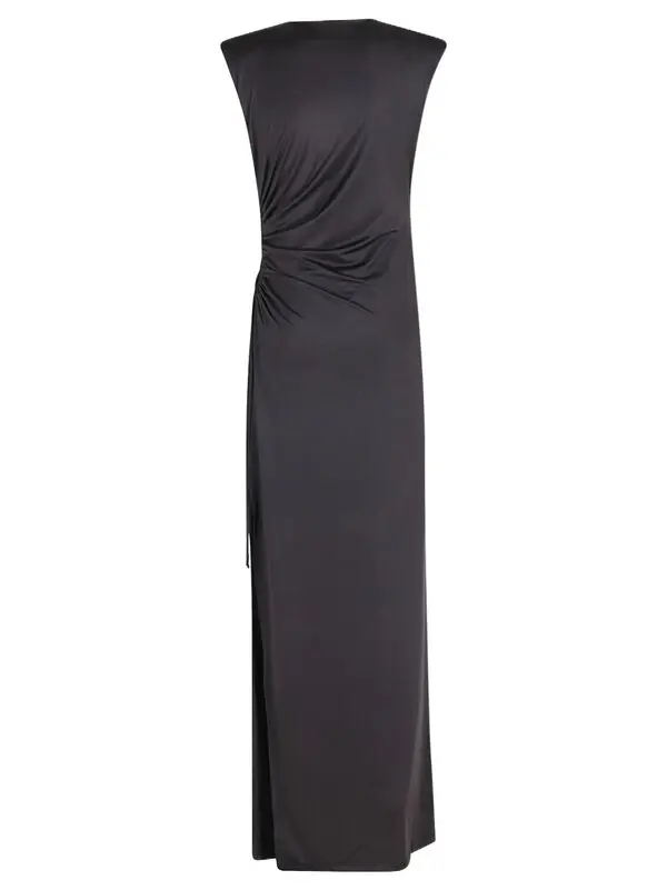 Essentiel Antwerp Sleeveless Draped Maxi Dress - Black