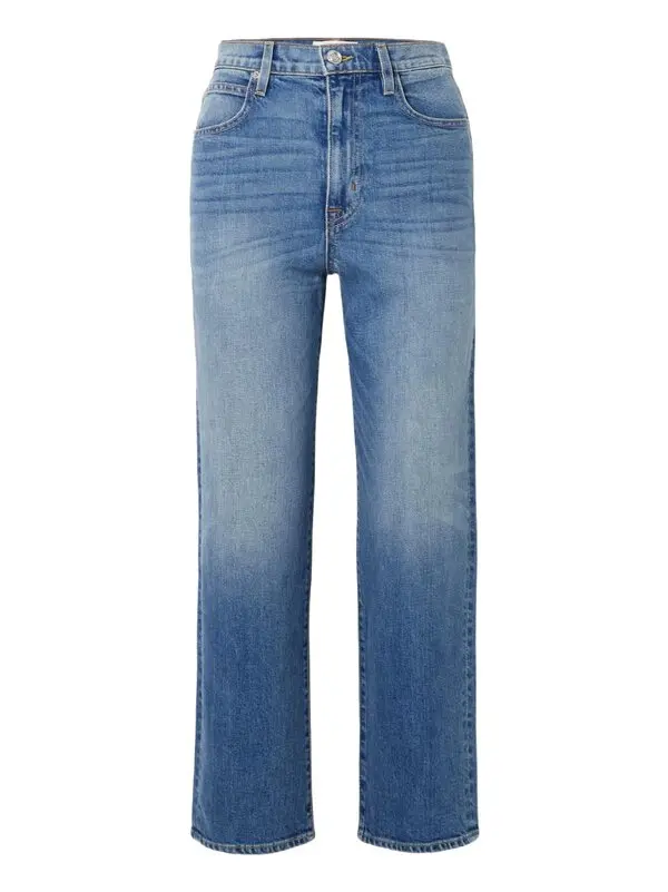 SLVRLAKE London Crop High-rise Straight-leg Jeans - Light Denim Blue